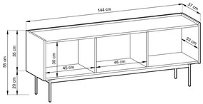 TV stolek Color 144 dub linea/kašmír