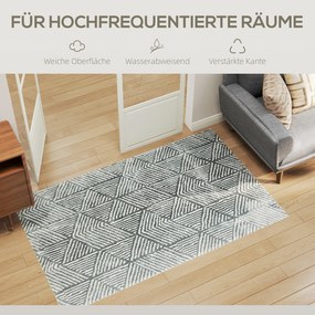 Koberec Koberec do obývacího pokoje v moderním stylu, omyvatelný koberec 150 x 80 cm tmavě šedý