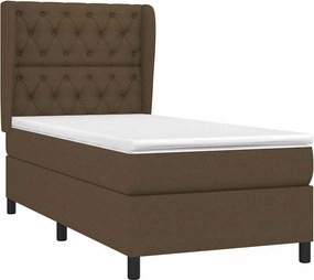 Box spring postel s matrací tmavě hnědá 80x200 cm textil 3128160
