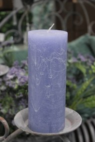 Modrá dekorační svíčka 18cm