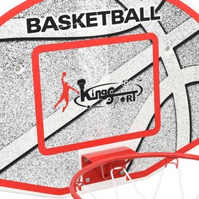 5Dílná Sada Nástěnného Basketbalového Koše S Deskou 66X44,5 Cm
