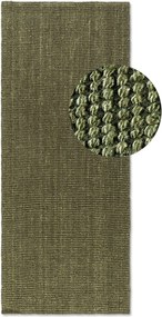 Hanse Home, Běhoun Bouclé Jute 105977 Jungle Green, 80x200, zelená, chodba / předsíň