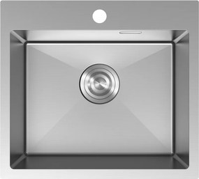 Mexen Solix, 1-komorový nerezový dřez 500 x 450 mm, broušená ocel, 6402501000-01