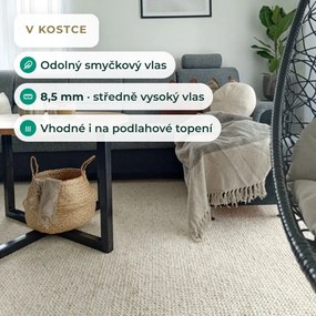 BT Carpet, Kusový koberec Wolly 102843, 80x150, bílá, ložnice