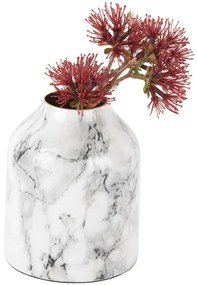 Time for home Bílá mramorová kovová váza Melias XS 10 cm