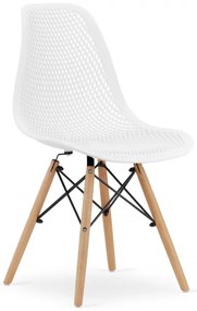 Set dvou jídelních židlí MARO bílé (2ks)