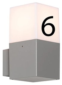 Venkovní nástěnná lampa s číslem domu - Dánsko