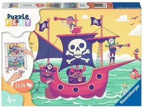 Ravensburger Puzzle  Play Piráti a země na dohled / 2x24 dílků / od 4