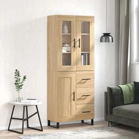 Skříň highboard dub sonoma 69,5 x 34 x 180 cm kompozitní dřevo 3198684