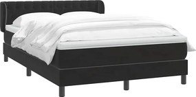 Box spring postel s matrací černá 160x210 cm samet 3317783