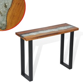 Odkládací stolek, teak, 100x35x75 cm - Default Title