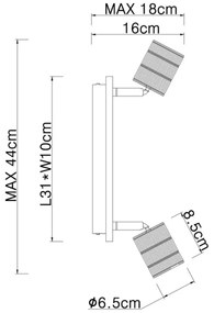 Globo 54033-2 - Bodové svítidlo JOSELLA 2xE27/60W/230V