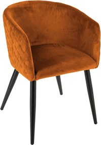 Sametové křeslo MARLO, glamour, oranžové