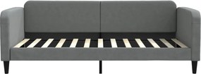 Válenda s přistýlkou a zásuvkami tmavě šedá 100 x 200 cm textil 3196858