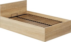 Postel 120x200 s kovovým roštem a úložným prostorem, dub sonoma, DOLI Kondela 0000398686