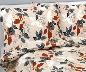 Bellatex Krepové povlečení Oranžová,Šedá,Béžová 140x200 cm, 70x90 cm