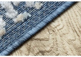 koberec Strukturální SOLE D3811 Ornament ploché tkaní modrý / béžový velikost 140x190 cm | krásné koberce cz