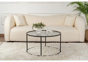Konferenční stolek Black s tmavým sklem, 80 cm