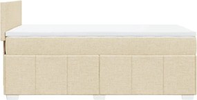 Box spring postel s matrací krémová 80 x 200 cm textil 3289193