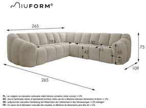 Světle šedá rohová pohovka Shell – Miuform