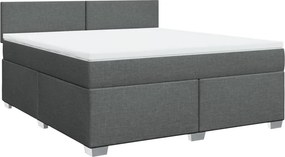 Box spring postel s matrací tmavě šedá 180x200 cm textil 3288261