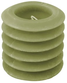 Světle zelená svíčka PT LIVING Layered, výška 7,5 cm