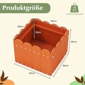 Costway 2 květináče na rostliny odolný proti povětrnostním vlivům květináč HDPE