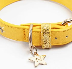 MILK&PEPPER Milkandpepper Obojek pro pro psy Stella Jaune Velikost: 40x2 cm