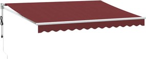 Automatická zatahovací markýza burgundská 350 x 250 cm 3215304