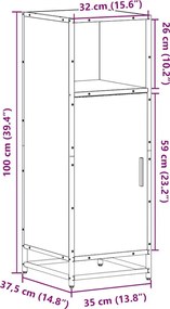 vidaXL Koupelnová skříňka 35x37,5x100 cm kompozitní dřevo [849239] Barva: dub sonoma