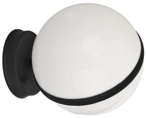 Exteriérové ​​nástěnné svítidlo Circulo, 1x bílé plastové stínítko, b
