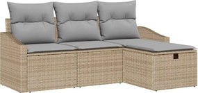 Set pohovek 4 ks Béžová polyratan 3359249
