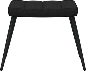 Relaxační židle se stoličkou černá textil 327958