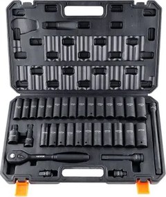 12,7 mm sada rázových nástavců, 33dílná sada nástavců SAE 1–2,5 cm
