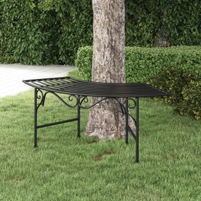Lavice kolem stromu 113 cm černá ocel 318826