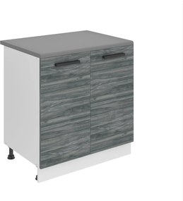 Kuchyňská skříňka Belini Premium Full Version spodní 80 cm šedý antracit Glamour Wood s pracovní deskou  TOR SD80/0/WT/GW/B/B1/PP
