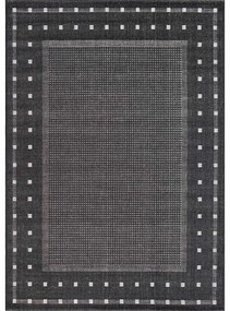 J-Line Kusový koberec Level 20329 černostříbrný BARVA: Černá, ROZMĚR: 140x200 cm