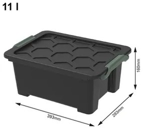 Rotho úložný box EVO SAFE 11L - BLACK