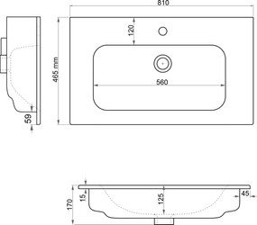 Sapho Sapho, Koupelnový set CIRASA 81, dub alabama, KSET-031