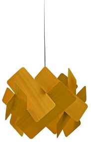 Atypické závěsné svítidlo ze dřeva Escape  Atypické závěsné svítidlo ze dřeva Escape Barva rozety: Černá, Dekor: Žlutý