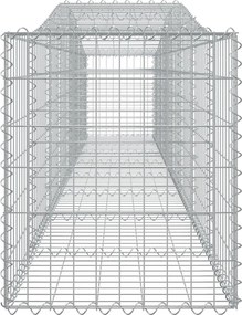Klenuté gabionové koše 4 ks 400x50x60/80 cm pozinkované železo 3145932