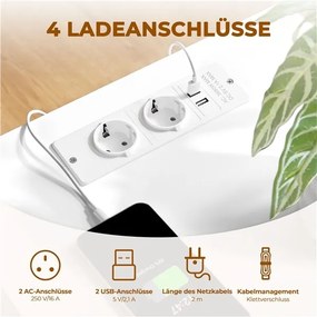 Odkládací stolek Yaheetech – bílá, 40 cm (délka) × 35 cm (šířka) × 60 cm (výška) (256960447857)