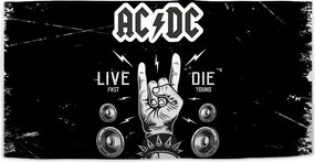 Sablio Ručník ACDC Live fast, die young - 30x50 cm