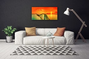 Obraz na plátně Most Moře Architektura 125x50 cm