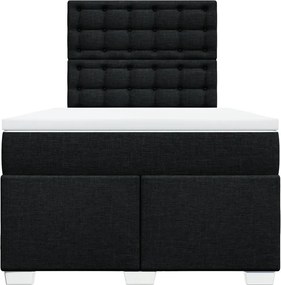 Box spring postel s matrací černá 120x190 cm textil 3290443