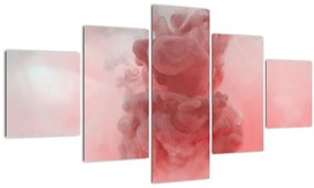 Obraz červeného dýmu (125x70 cm)