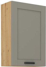 Kuchyňská skříňka LUNA 60 G-90 1F korpus: dub artisan, barva dvířek: světle šedá CLAY