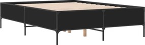 Rám postele černý 120 x 200 cm kompozitní dřevo a kov 3279802