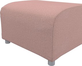 Potah na podnožku Klippan barva růžová látka pletený vzor