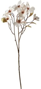 Bílá umělá květina s hnědým středem – 72 cm